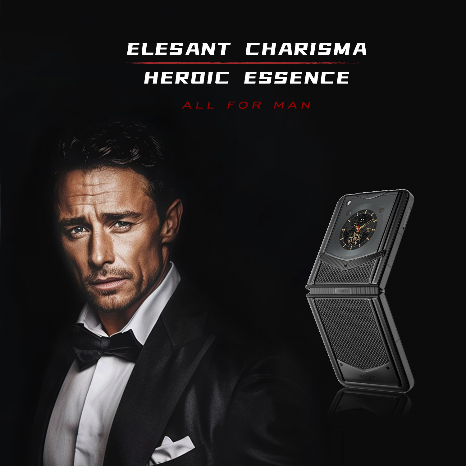 Black Flip Phone Sleek Compact Reliable