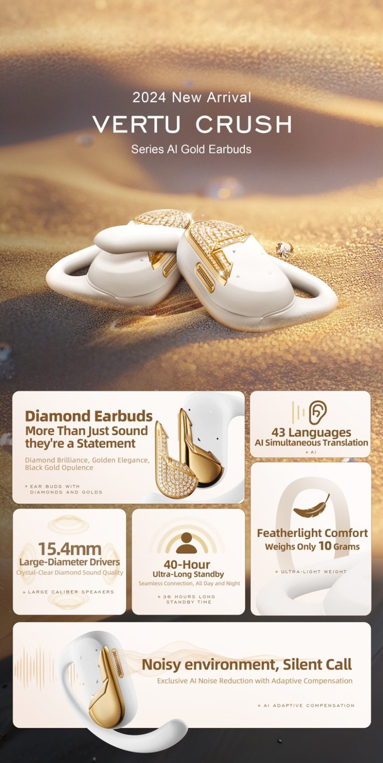 Vertu Crush AI Earbuds: Buy Black OWS Earbuds