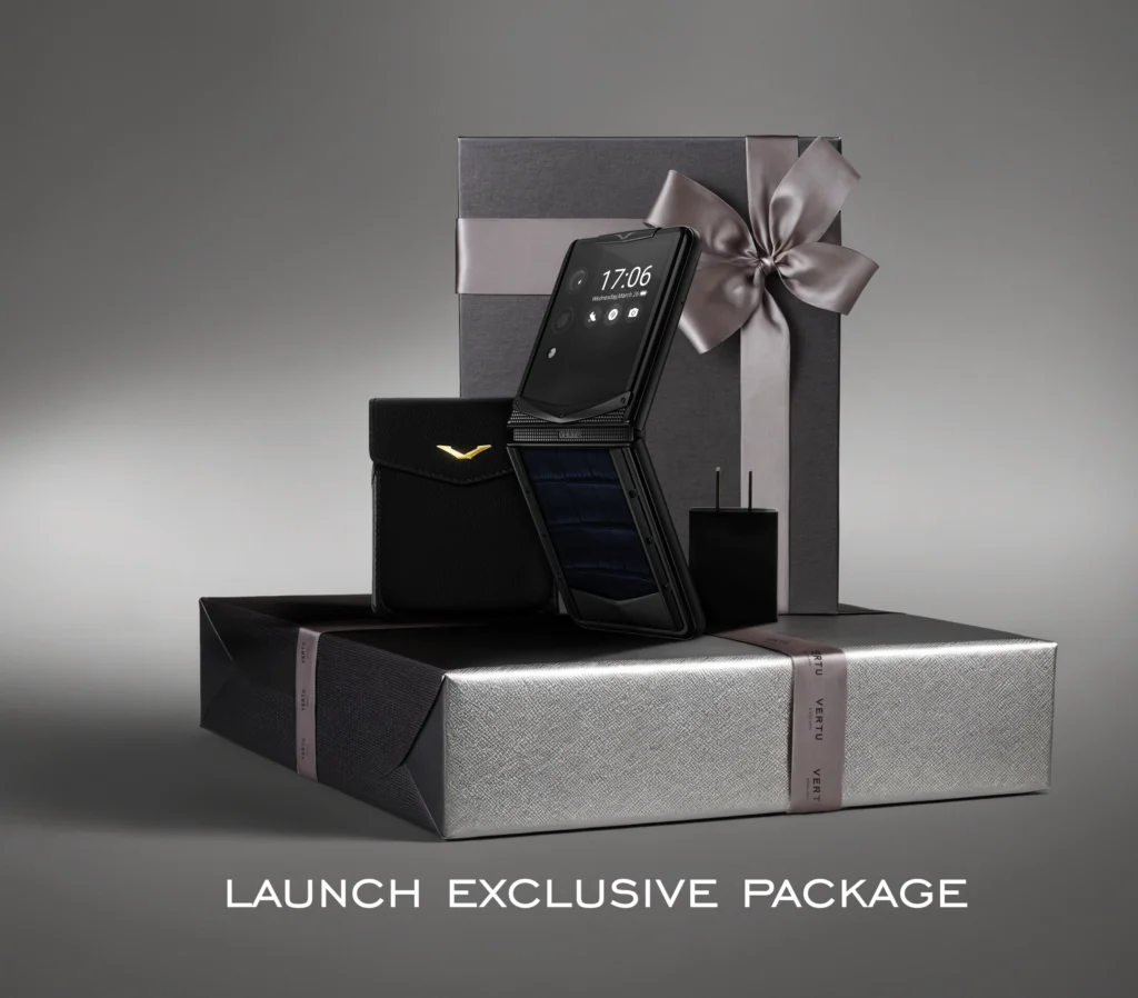 Vertu Quantum Flip Alligator Navy Blue | Official Vertu